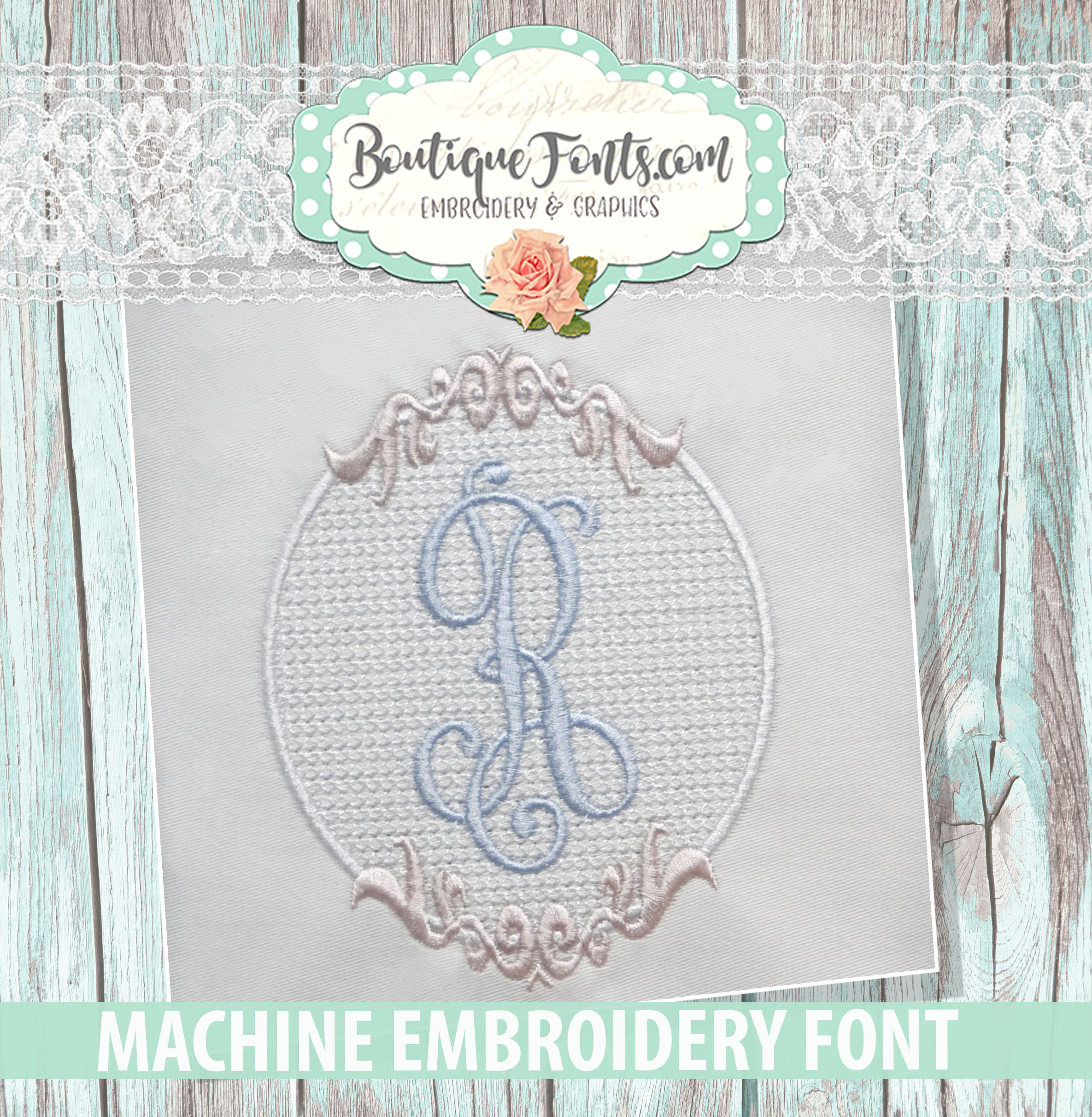 Fonts :: Monogram Fonts :: Heirloom Monogram Scroll Frame