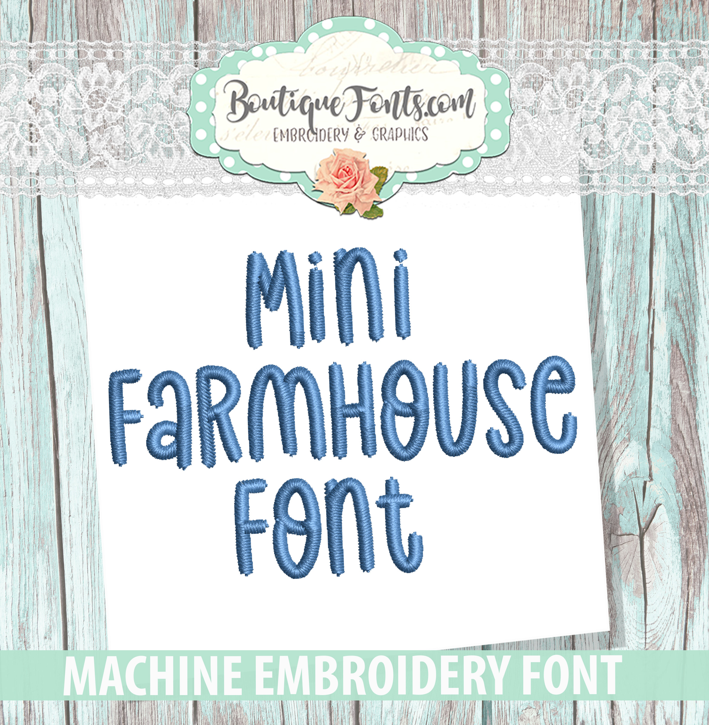 Fonts :: Embroidery Fonts :: Mini Farmhouse Font