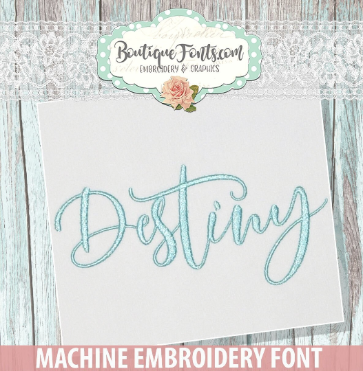 Fonts :: Embroidery Fonts :: Destiny Font