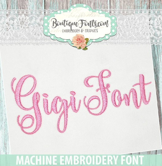 Fonts :: Embroidery Fonts :: Gigi Font