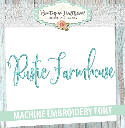 Fonts :: Embroidery Fonts :: Rustic Farmhouse