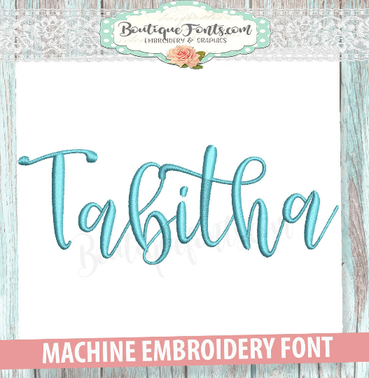 Fonts :: Embroidery Fonts :: Tabitha Font