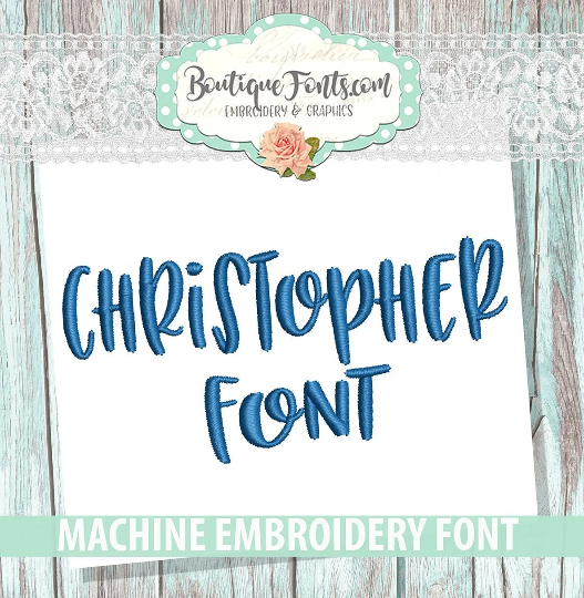 Fonts :: Embroidery Fonts :: Christopher Font