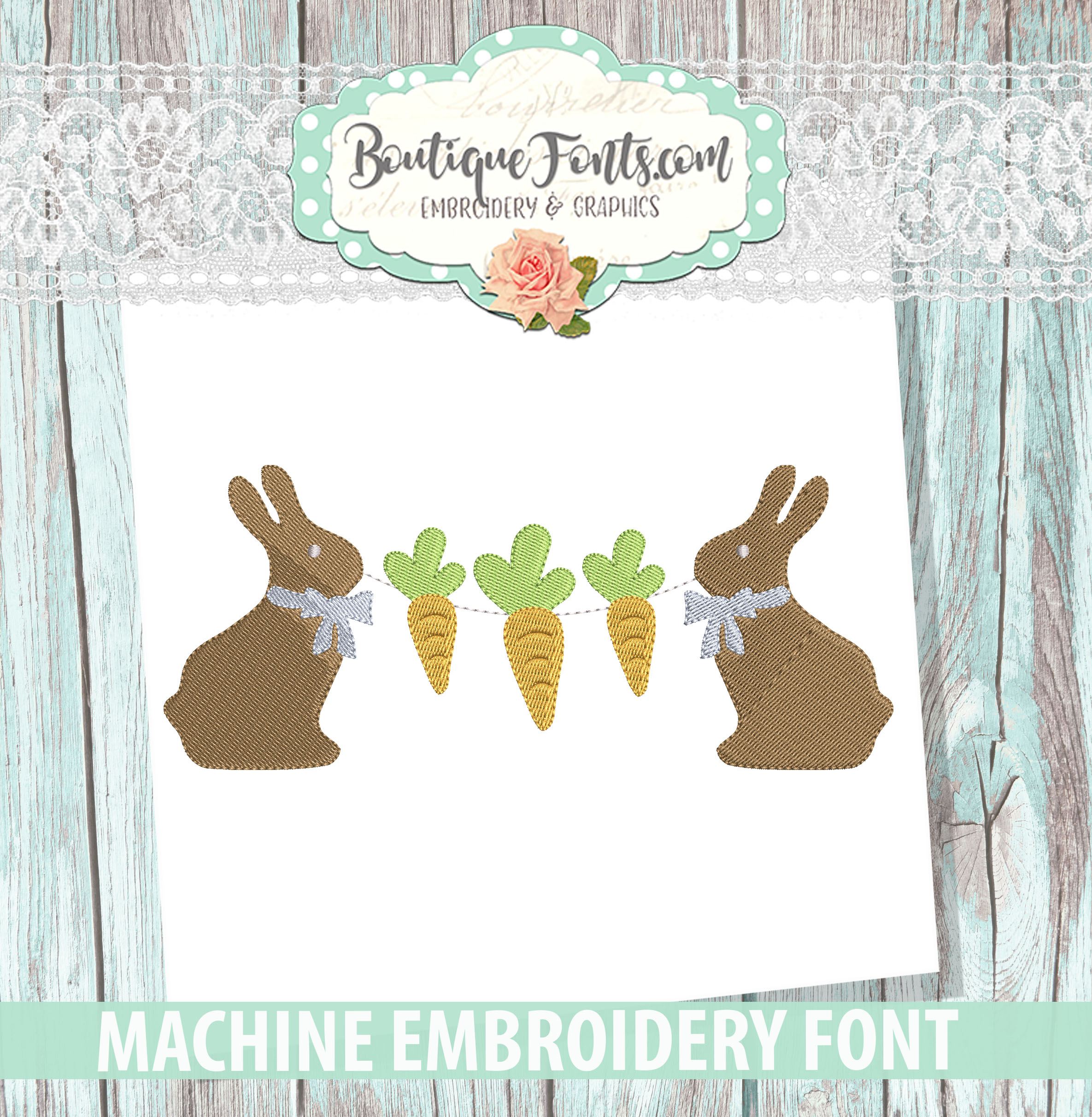 Designs :: Easter :: Bunnies Carrots Solid Fill