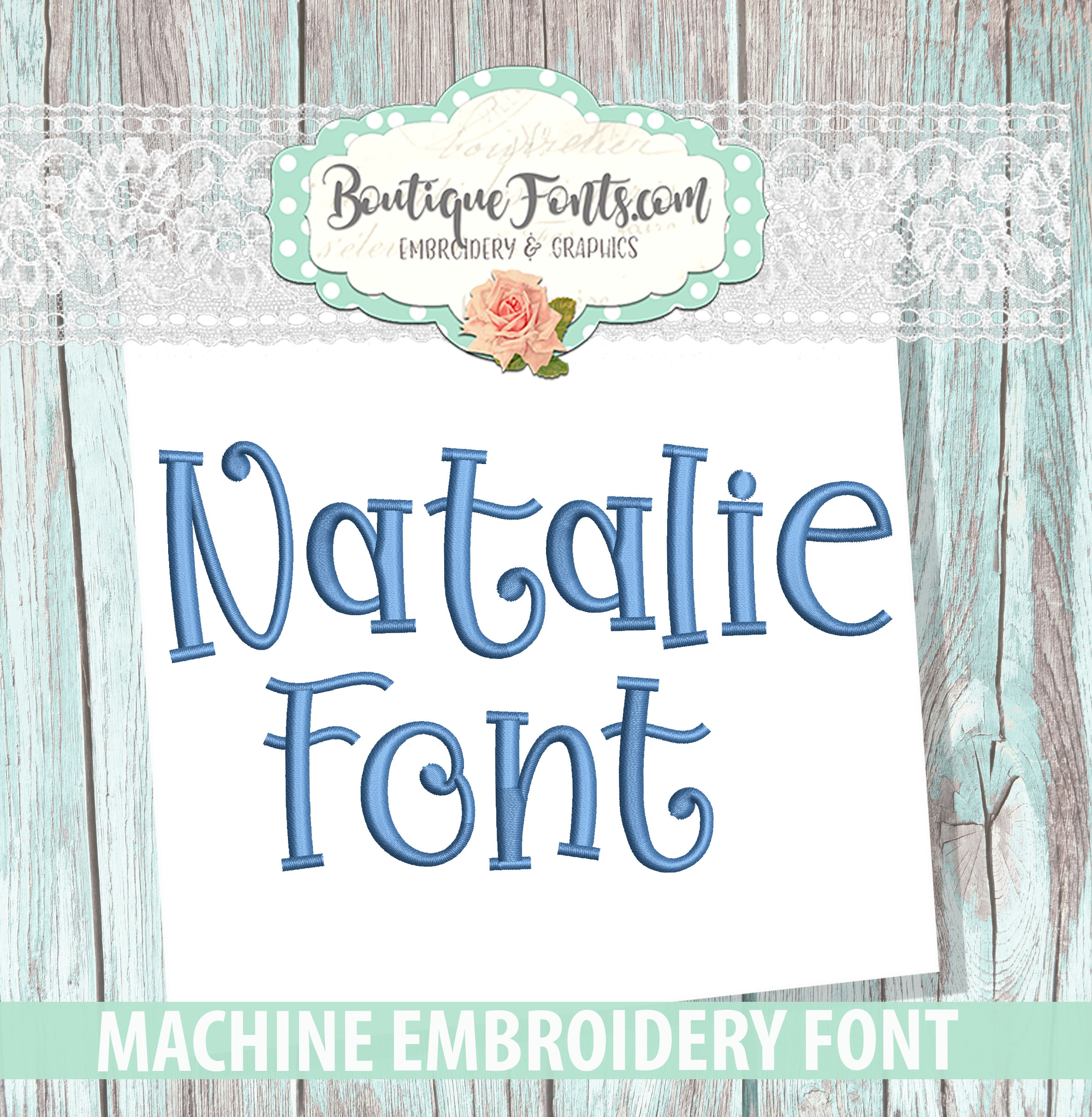 Fonts :: Embroidery Fonts :: Natalie Font
