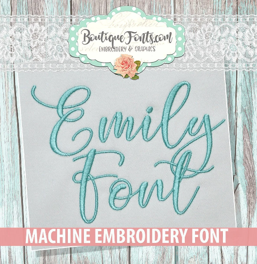 Fonts :: Embroidery Fonts :: Emily Font
