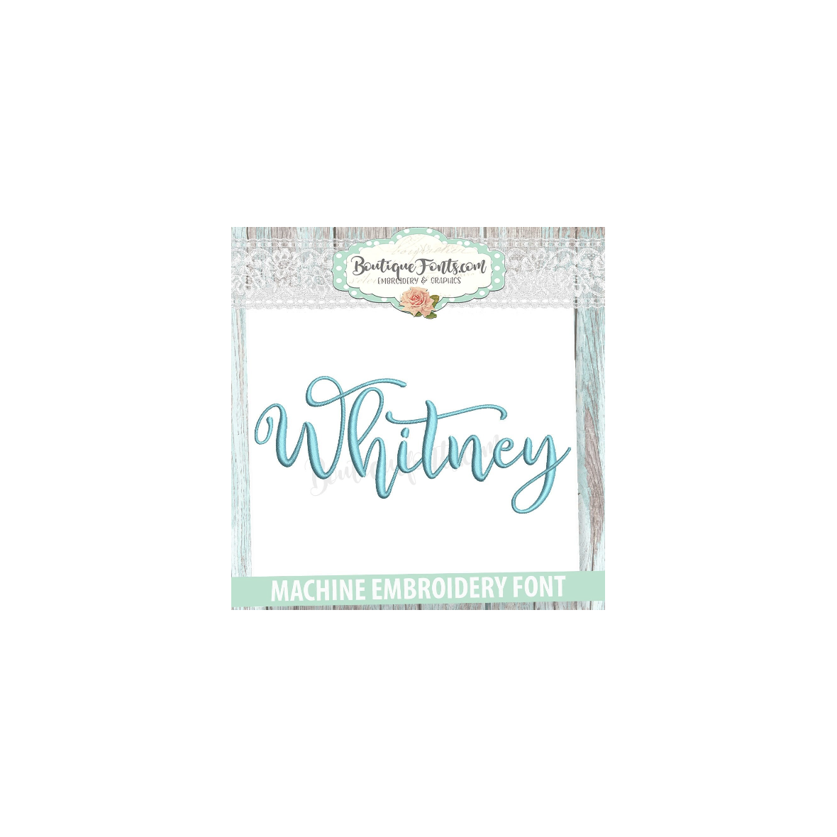 Fonts :: Embroidery Fonts :: Whitney Font