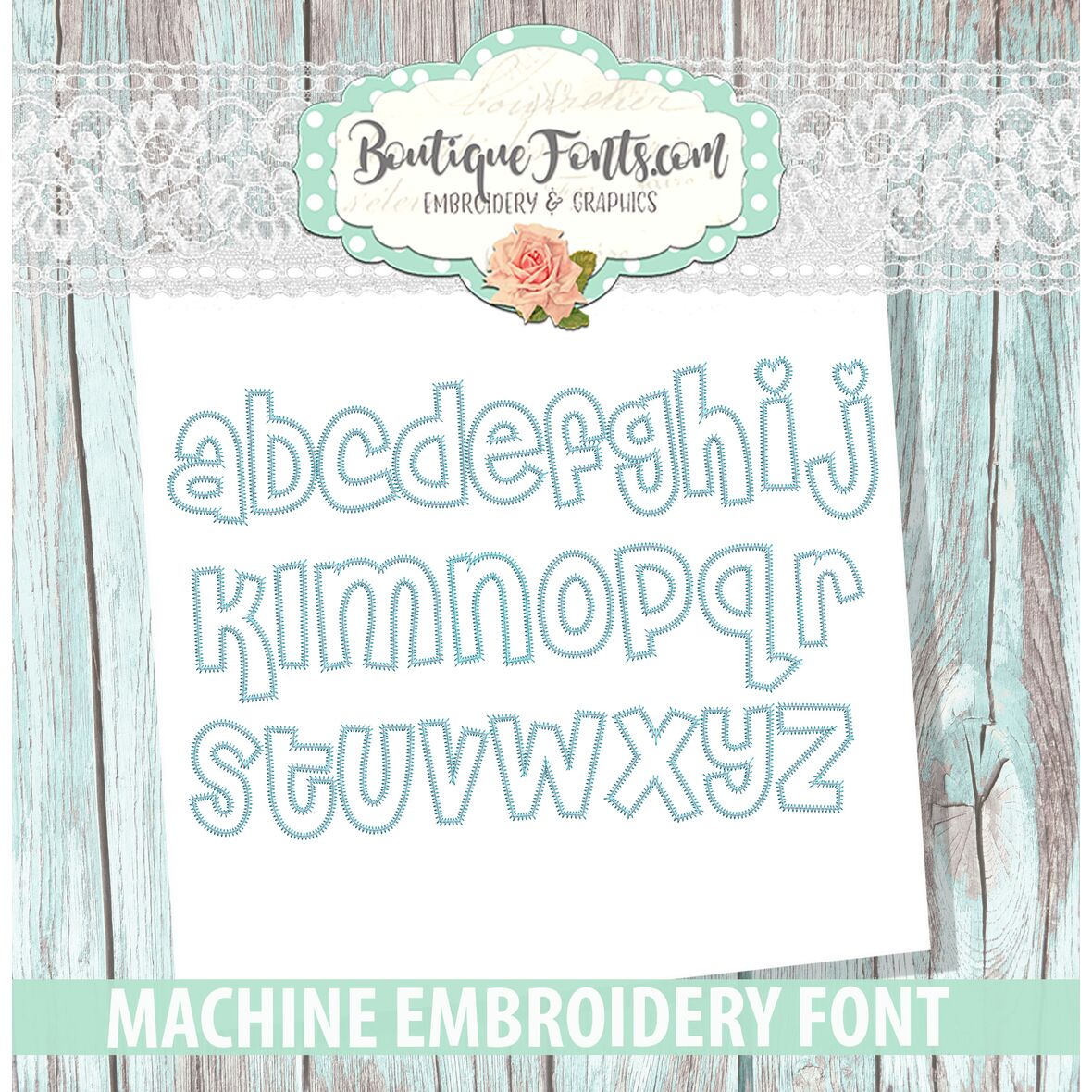 Fonts :: Applique Fonts :: Hadley Zigzag Applique Font