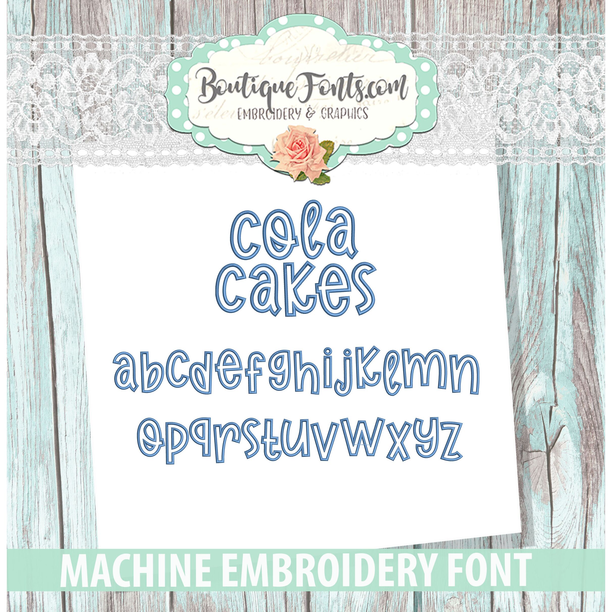 Fonts :: Applique Fonts :: Cola Cakes Applique Font