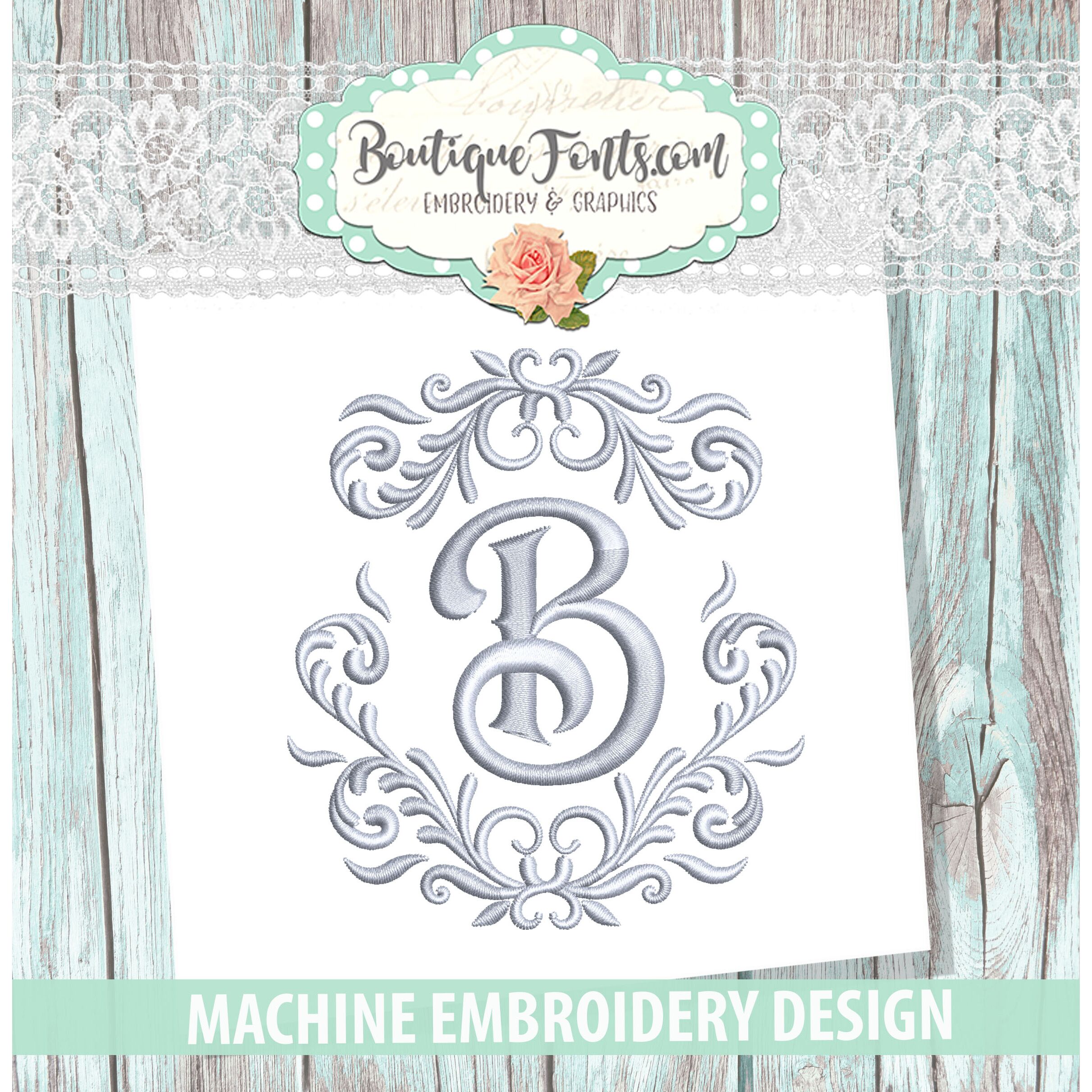 Designs :: Monogram Frames :: Victorian Monogram Frame