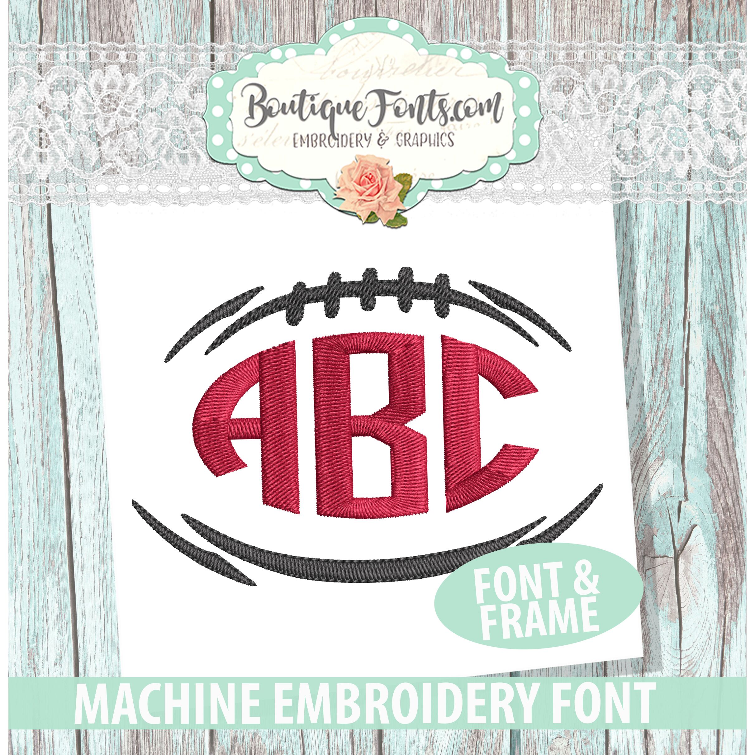 Fonts :: Monogram Fonts :: Football Monogram