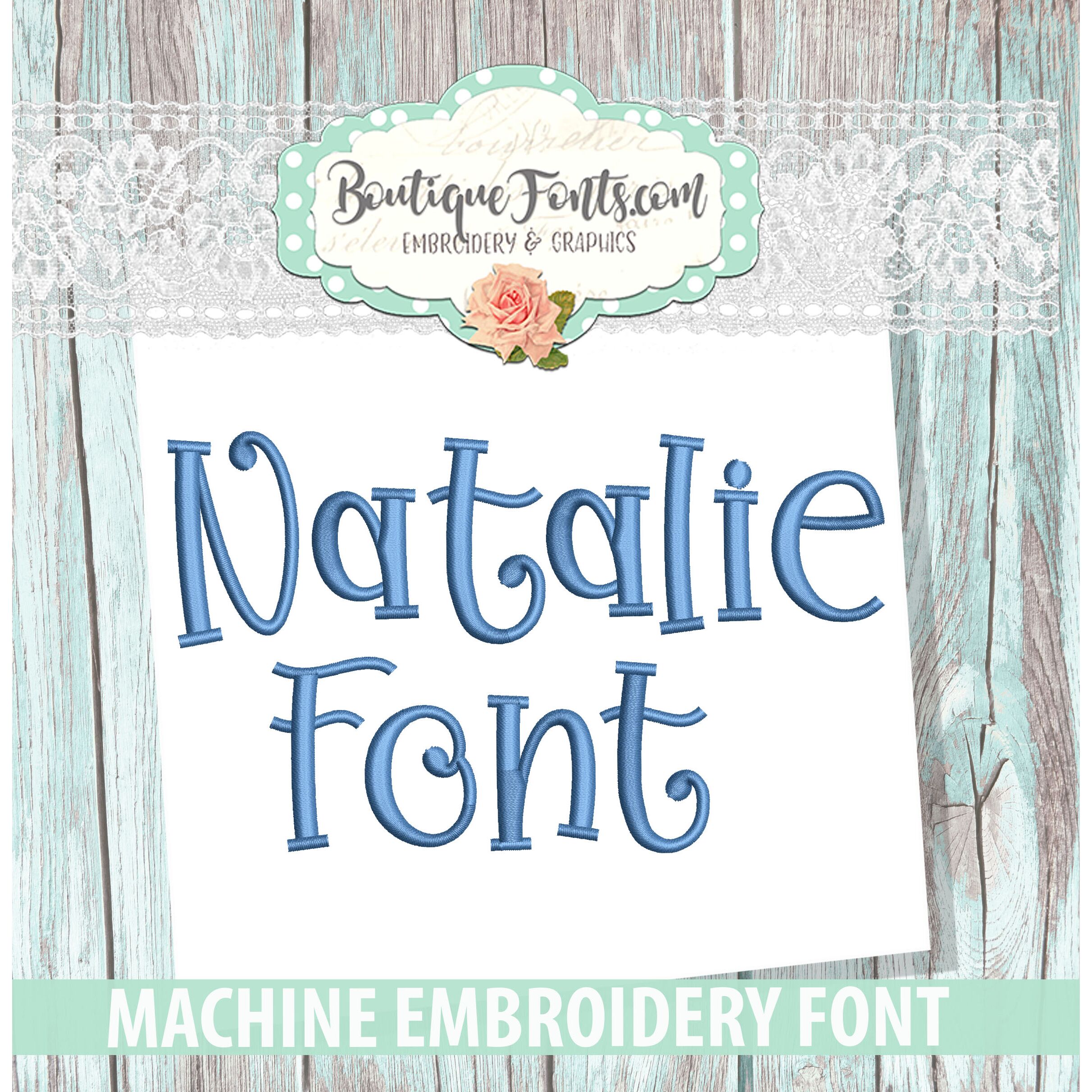 Fonts :: Embroidery Fonts :: Natalie Font