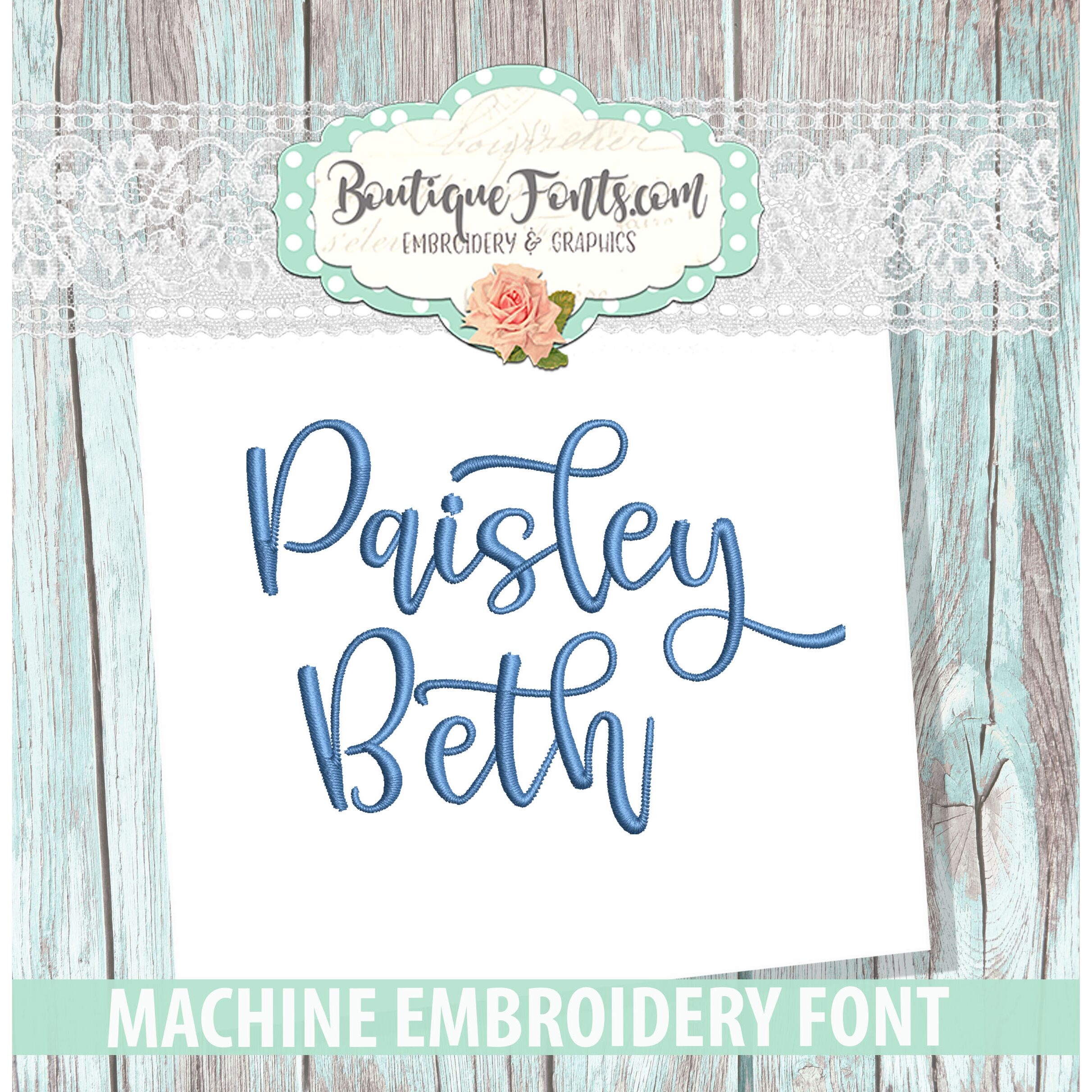 Fonts :: Embroidery Fonts :: Paisley Embroisery Font
