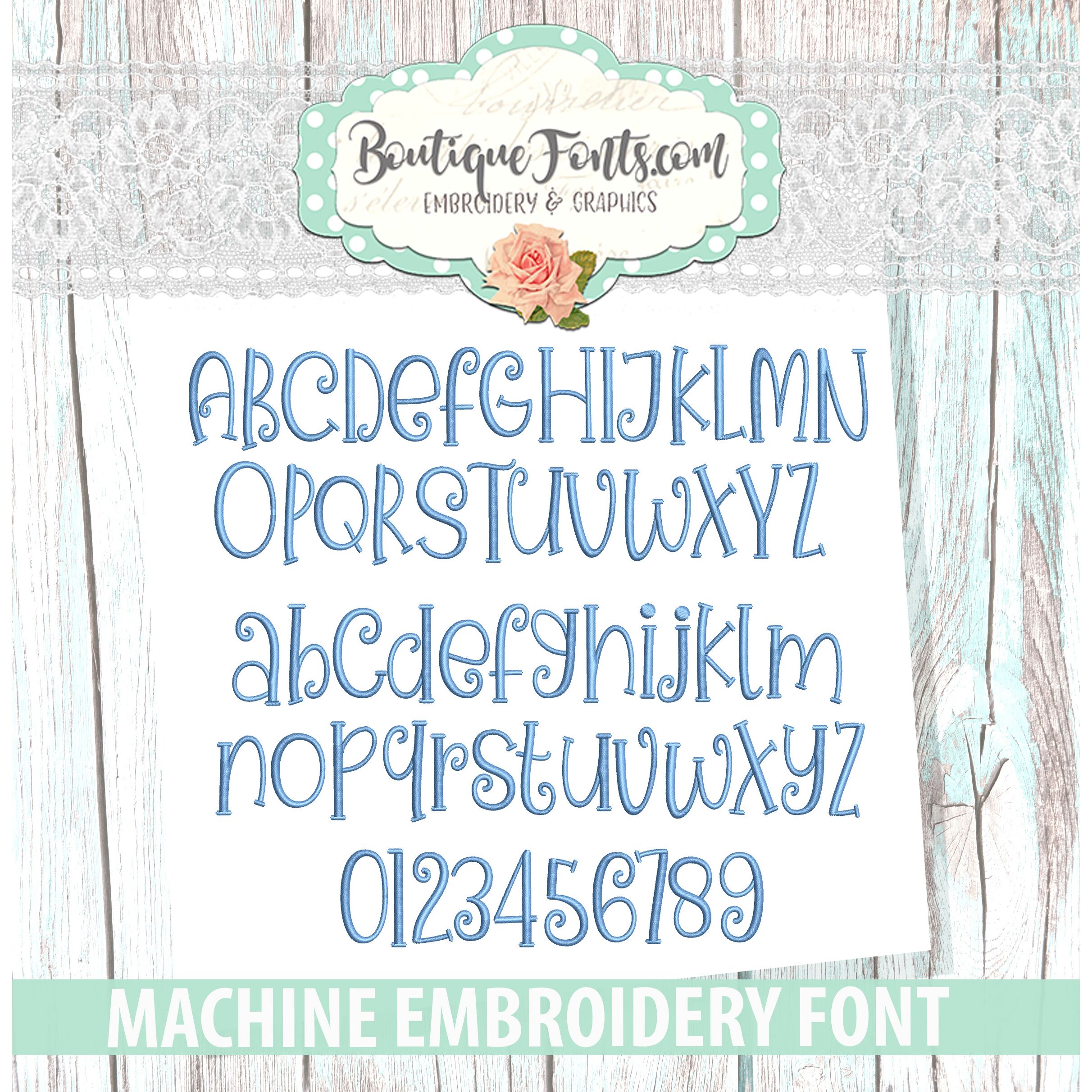 Fonts :: Embroidery Fonts :: Sunset Beach Font