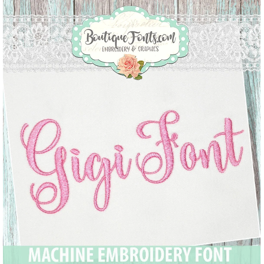 Fonts :: Embroidery Fonts :: Gigi Font