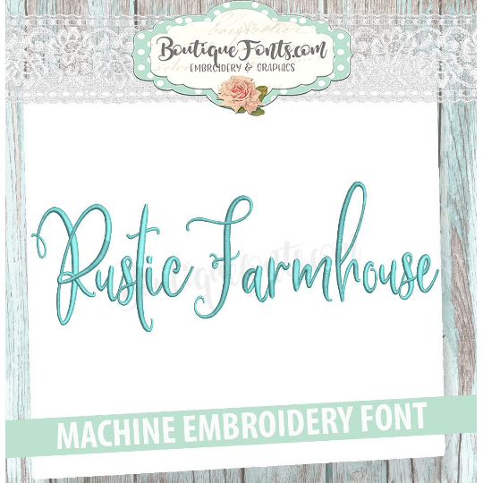 Fonts :: Embroidery Fonts :: Rustic Farmhouse