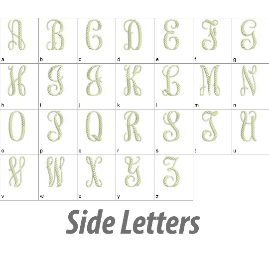 Fonts :: Monogram Fonts :: Vine Rope Monogram