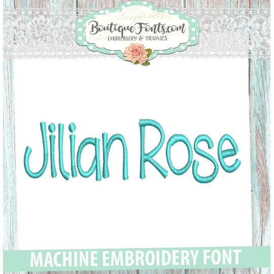 Fonts :: Embroidery Fonts :: Jillian Rose Font